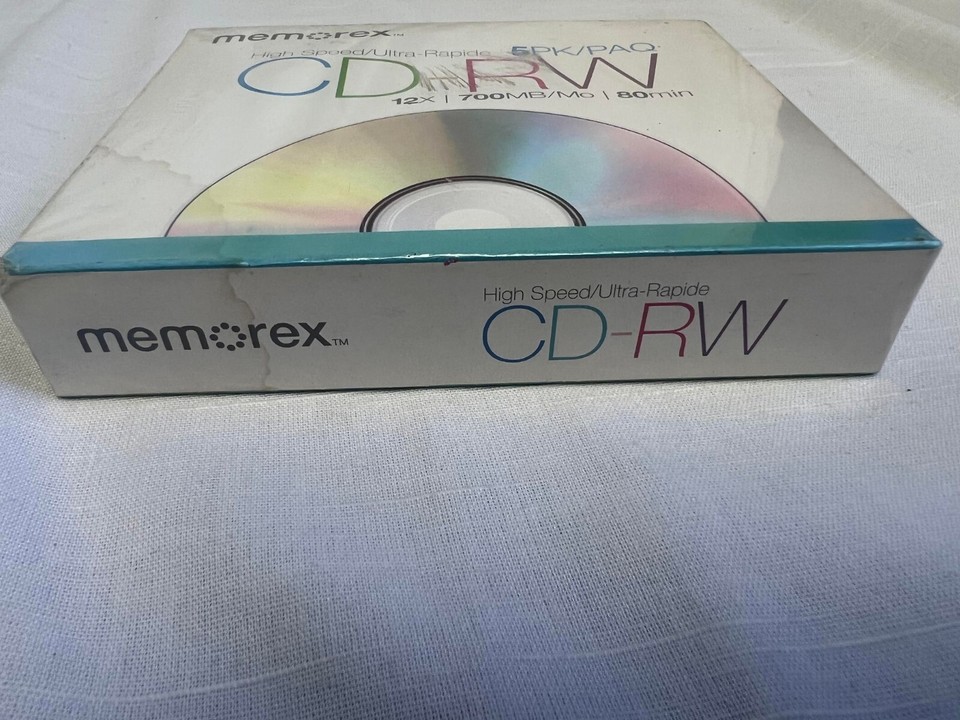 NEW 5 PACK OF MEMOREX 12X 700MB 80 MIN CD-RW DISKS CDS | eBay