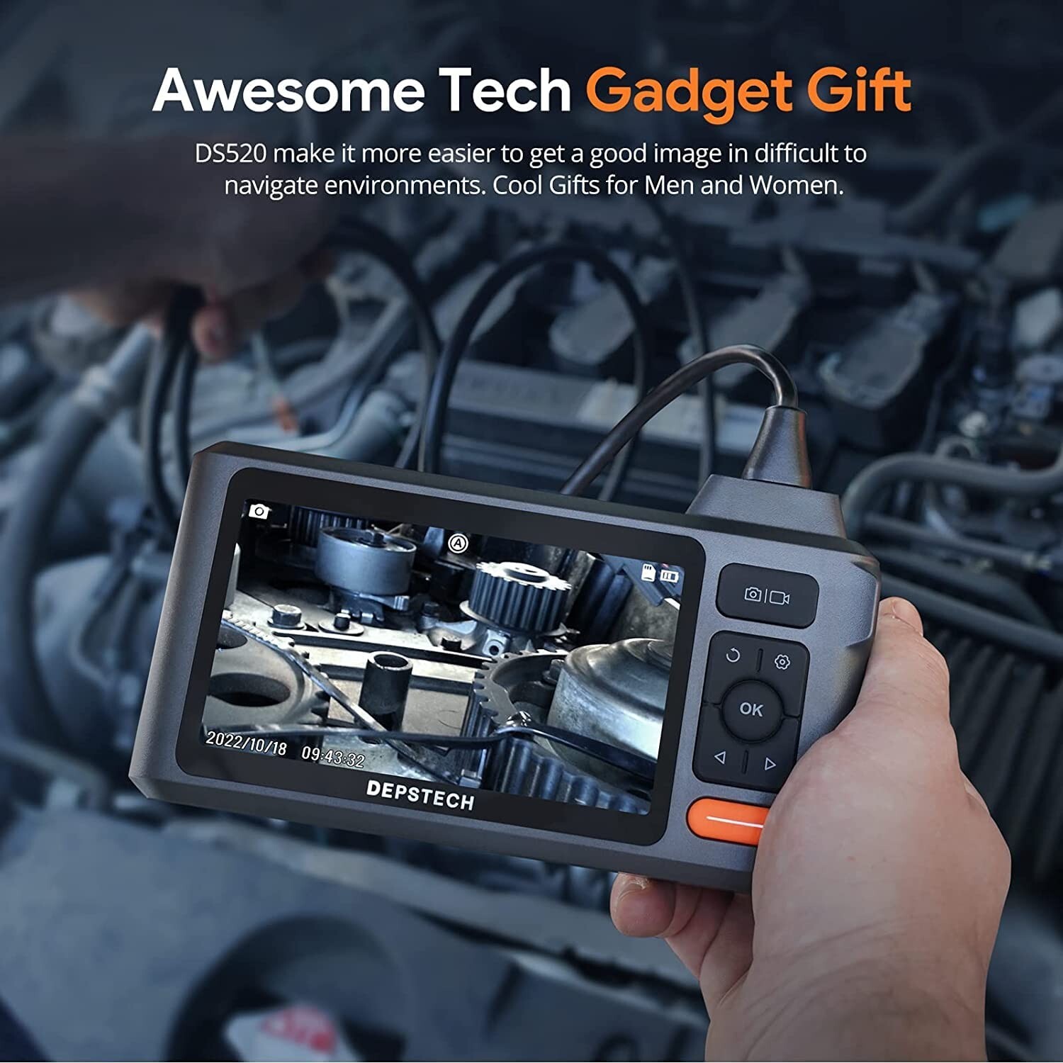 DEPSTECH DS520 Triple Lens Endoscope Borescope Inspection Industrial ...