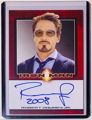 2008 Rittenhouse Iron Man Robert Downey Jr. Auto Tony Stark Autograph ...