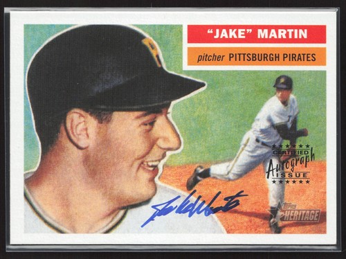 2005 TOPPS HERITAGE "JAKE" MARTIN PIRATES ON CARD AUTOGRAPH AUTO | eBay