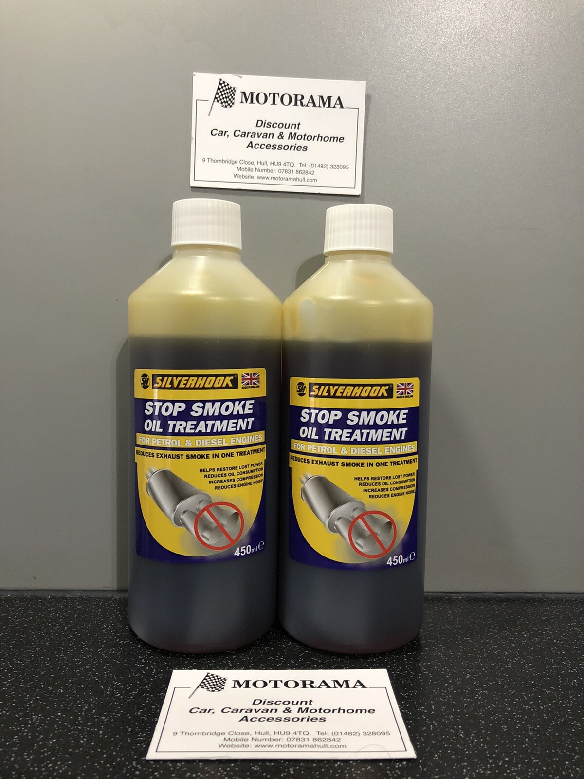 2X STOP SMOKE OIL TREATMENT PETROL/DIESEL EXHAUST EMISSIONS ADDITIVE ...