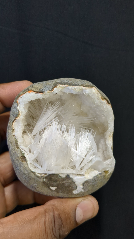 Natrolite Blow Sperys W/ MM Quartz in Geode natural mineral specimen | eBay