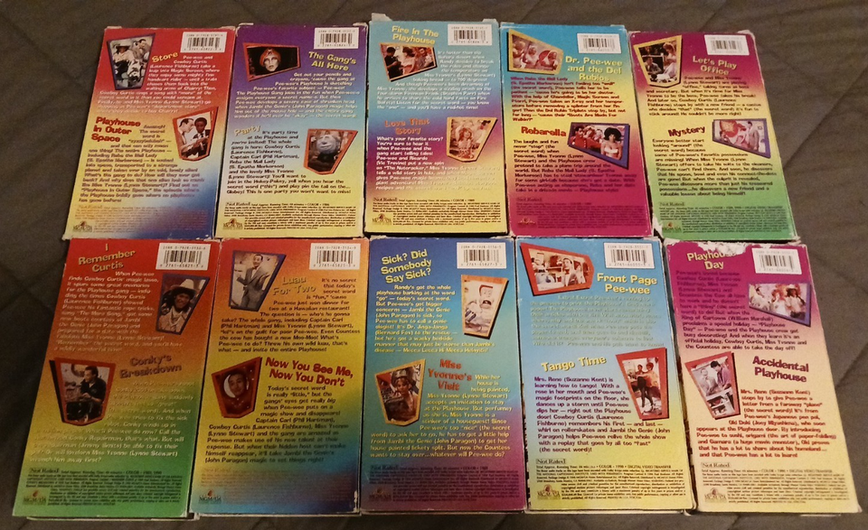 Pee-Wees Playhouse Set VHS, 1996, 10-Tape Set incomplete | eBay