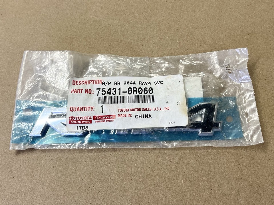 New OEM Toyota RAV4 Liftgate Emblem 75431-0R060 | eBay