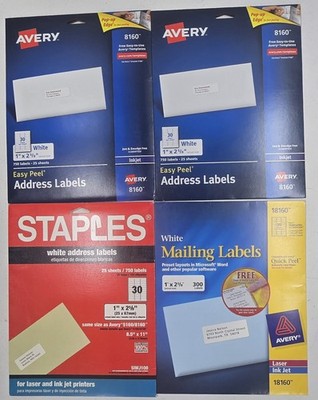 Lot Of Mailing Address Label Stickers 8160 Sheets Total Stickers 39 ...