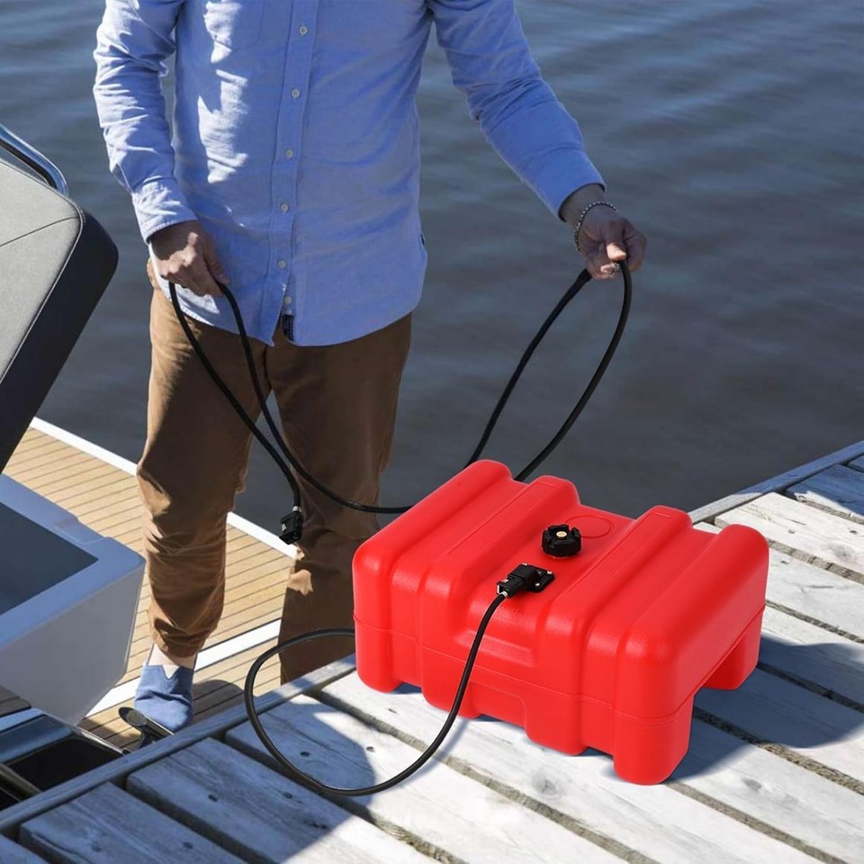 14 Gallon 55L Portable Marine Fuel Tank Outboard Boat Motor Gas Tank ...