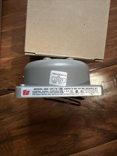 Federal Signal Model A-6 Gong / Bell/ Alarm Complete Set- New-FREE SHIP ...