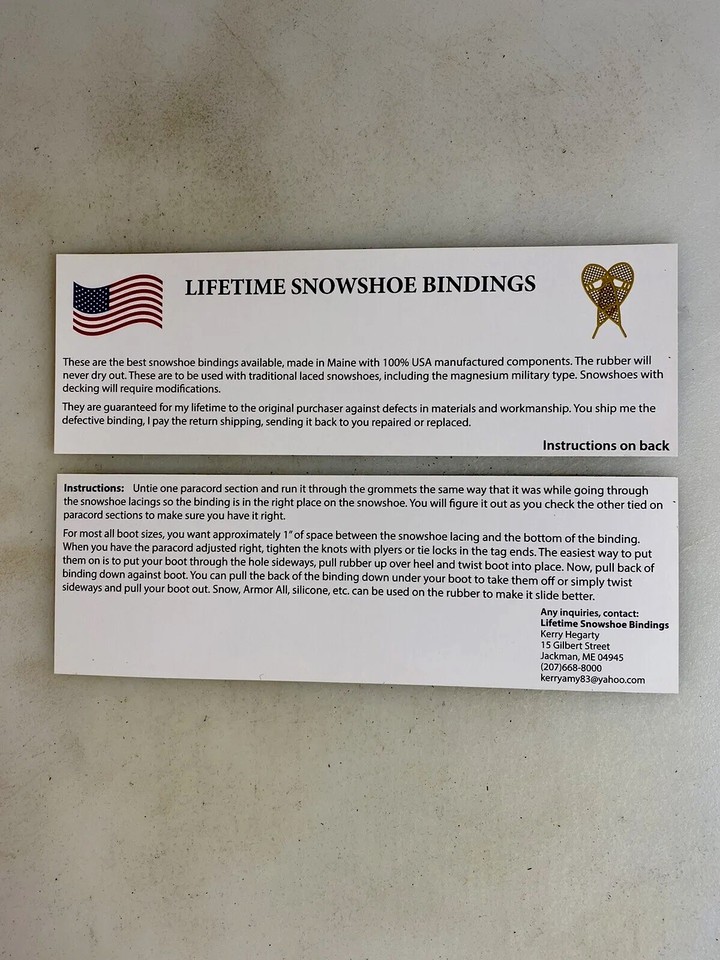 SNOWSHOE BINDINGS, SNOWSHOE HARNESSES, SNOWSHOEING, LIFETIME SNOWSHOE ...