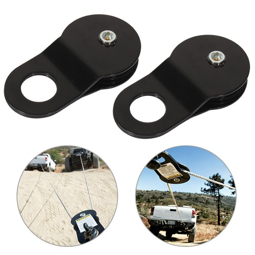 2x Two 22,000lbs Snatch Block Pulley 10TON recovery Winch off road Tow ...