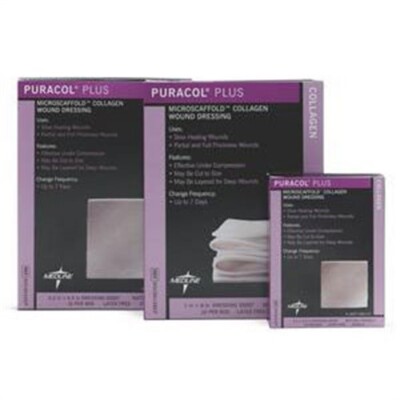 Puracol Plus AG+ Collagen Wound Dressing with Silver, 4.25" W x 4.5 ...