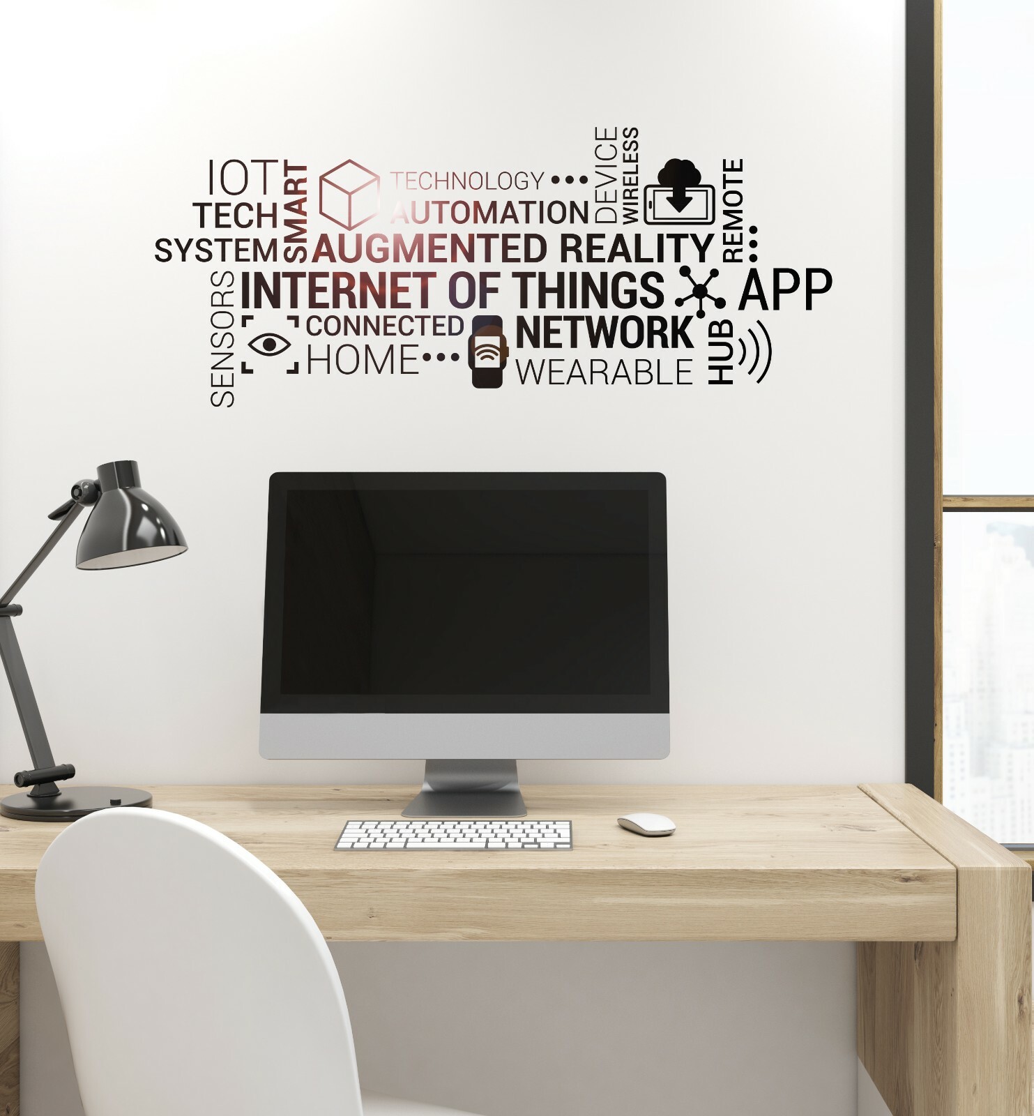 Vinyl Wall Decal Internet of Things IoT Devices Technology Stickers ...