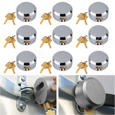 1-10x Heavy Duty Shackleless Padlock Van Lock 73MM Round Concealed with ...