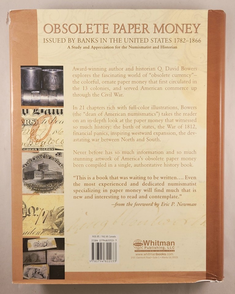 Obsolete Paper Money Issued by Banks in the United States 1782-1866 ...