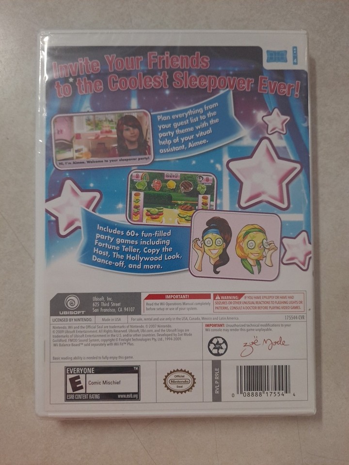 Factory Sealed Sleepover Party (Nintendo Wii, 2010) Brand New Factory ...