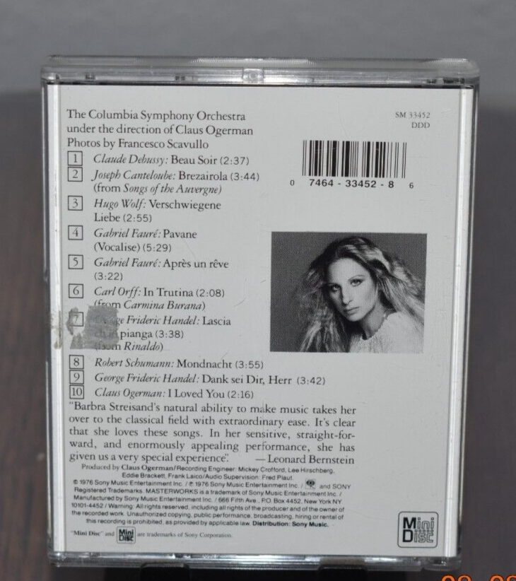 Barbra Streisand - CLASSICAL BARBRA Minidisc | eBay