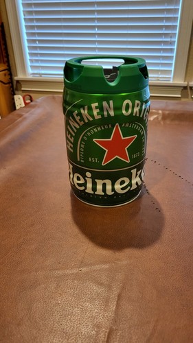 Heineken 5L mini keg, with plastic crown handles. man cave, steampunk ...