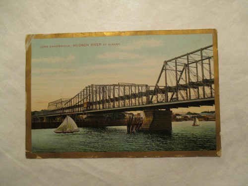 Albany New York Long Draw Bridge Hudson River NY 1909 Postcard | eBay