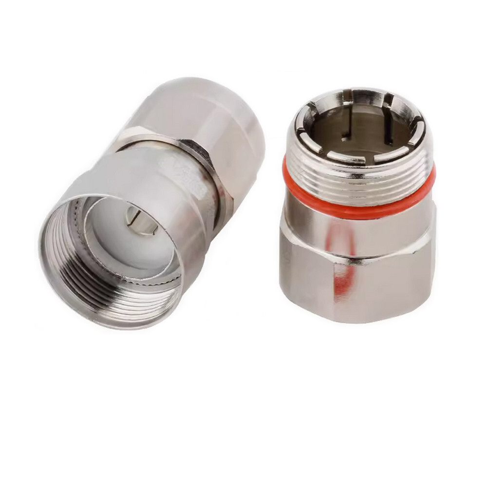 RF N Male Connector 1/2 inch Corrugated Coaxial Cable Clamp For ANDREW ...