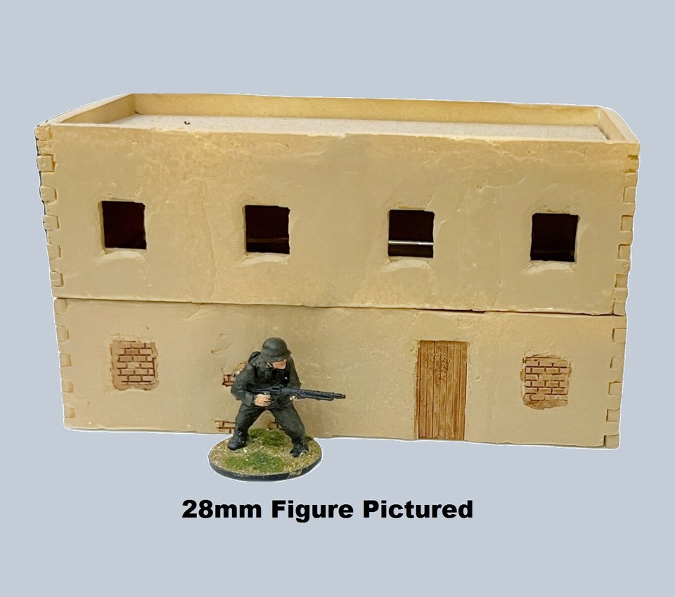 Alamo Long Barracks, Adobe Stucco Style Building 1:72 Scale Model | eBay