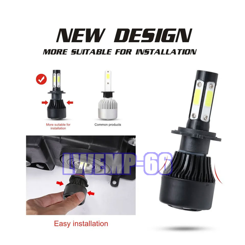 For GMC Jimmy 1989 - 1991 4PCS 4x6" LED Headlights Hi/Lo Beam | eBay