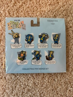 FALLOUT 76 Vault-Tec Collectible Vault-Boy Pin Badge Set NEW Sealed ...