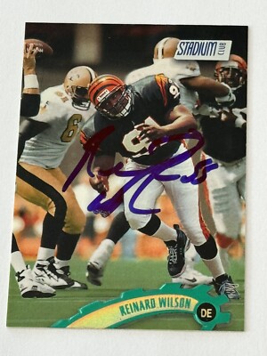 Reinard Wilson 1997 Stadium Club Authentic Signed Autograph Auto Card ...
