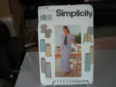 Simplicity 9159 Misses Pants, Skirt & Jacket Pattern - Size 18/20/22/24 | eBay