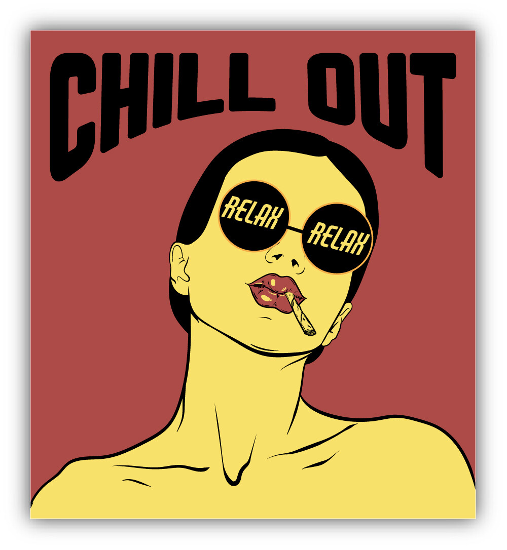 Chill out Relax Slogan Vinyl Sticker Bumper Decal | eBay