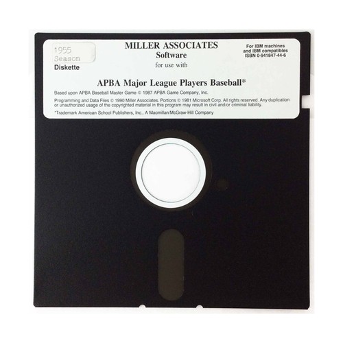 Miller Assoc Computer - Game - S APBA Major League Players Baseball ...