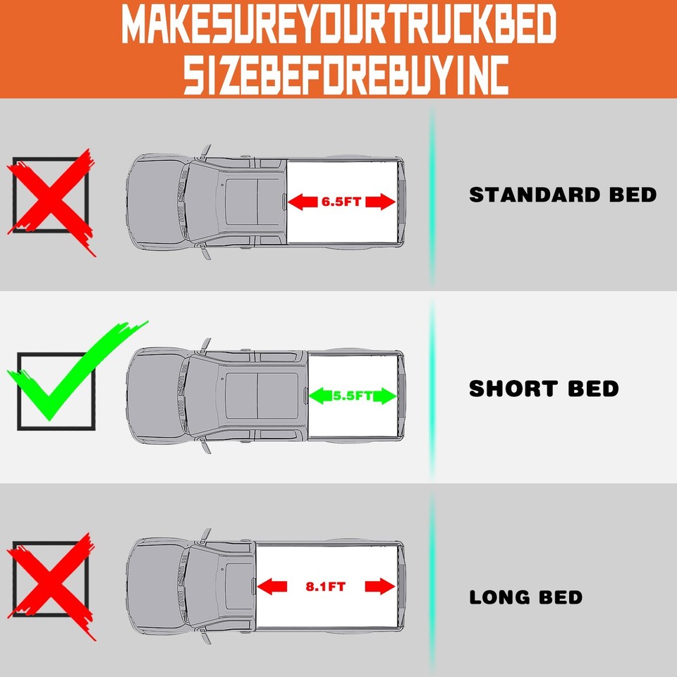 5.5Ft Truck Beds Mat Bed Liner 3D Crew Cab Short Bed For 2022-2025 ...