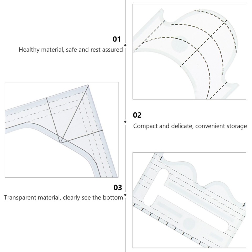 9 Pcs Patchwork Ruler Template Templates for Quilting Long Arm Rulers ...