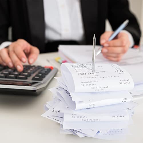 3 Pcs Receipt Holder Spike for Desk Stainless Steel Ticket Stabber for ...