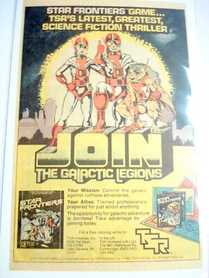 1982 Color Ad TSR Hobbies Star Frontiers Game... Join the Galactic ...