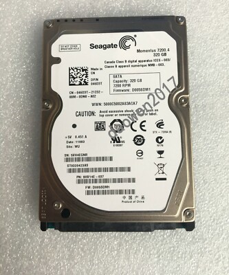 Seagate 7200.4 320 GB,7200 RPM,6.35 cm 2.5"ST9320423AS SATA HDD Hard ...