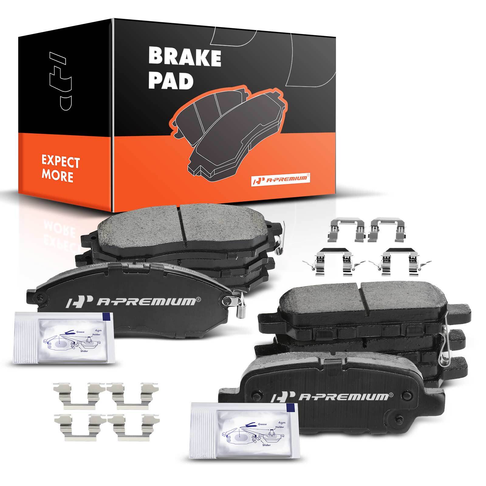 8x Ceramic Brake Pads Front & Rear for Infiniti EX35 EX37 FX35 Nissan ...