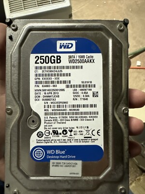Western Digital WD Caviar Blue WD2500AAJS 250GB 3.5" SATA II Desktop ...