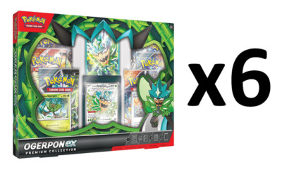 Pokemon TCG Ogerpon ex Premium Collection Box (6-Box) CASE FACTORY ...