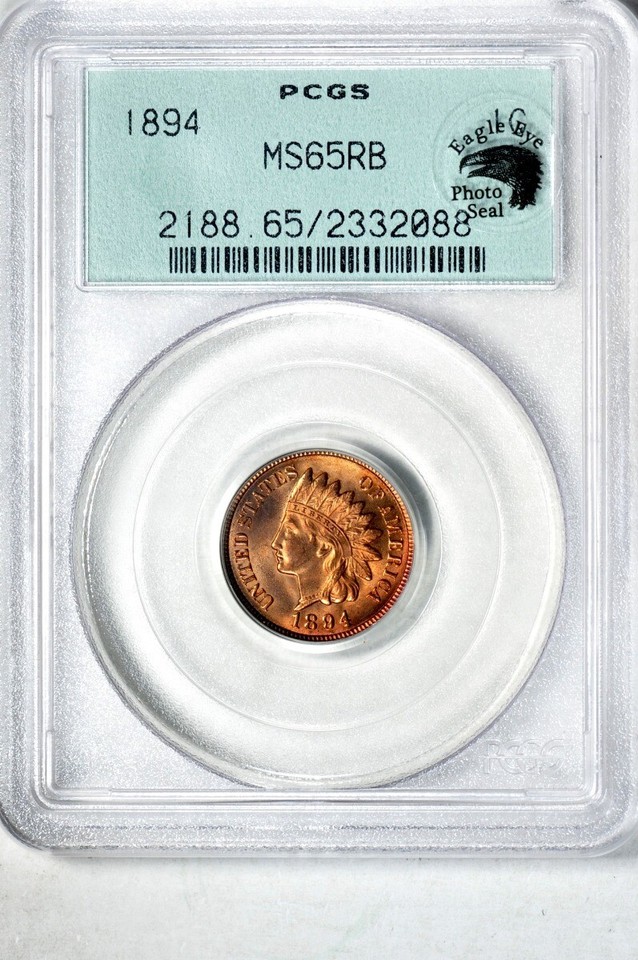 1894 1C Indian Cent PCGS MS65RB OGH (PHOTO SEAL) | eBay