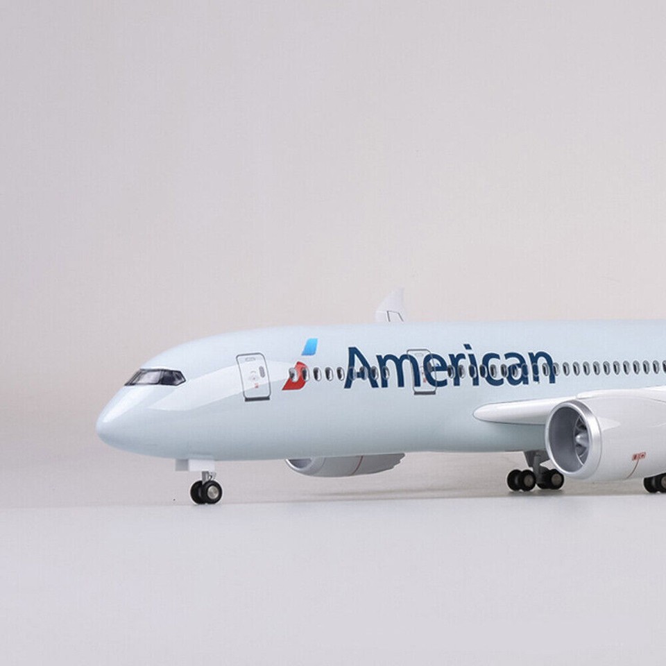 18" Boeing 787 Diecast Airplane Model American Airlines W/ LED Light ...