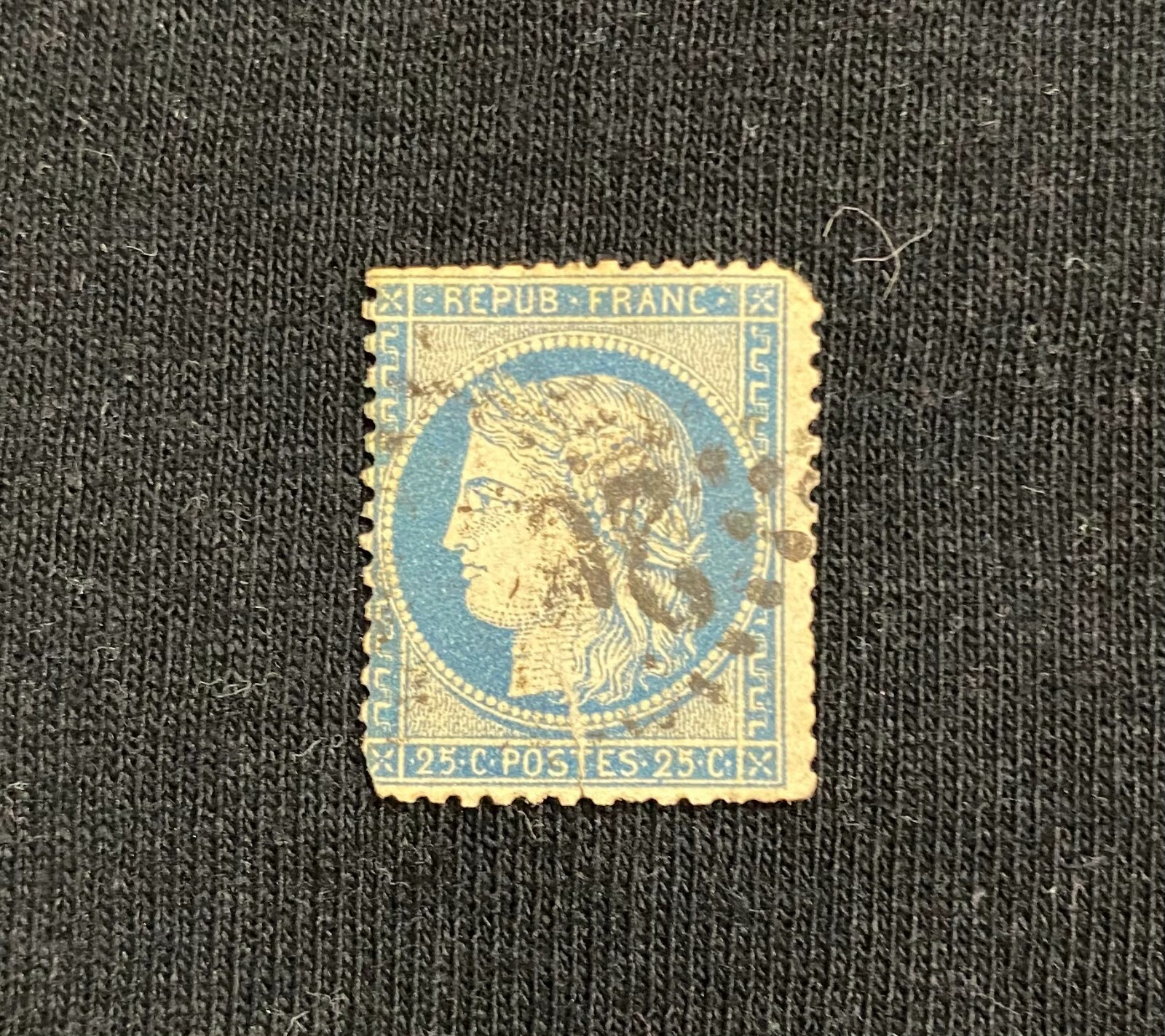 RARE!!! REPUBLIC FRANCE POSTES 25 c. FRANCES Stamp, gestempellt | eBay