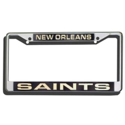 New Orleans Saints License Plate Frame Laser Cut Chrome | eBay