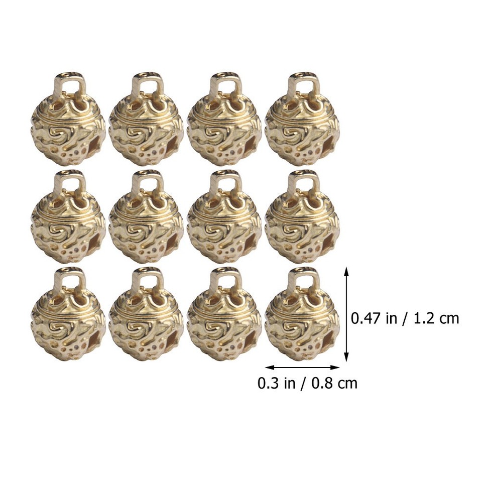 12 Pcs Small Mini Bells Hand Charms for Bracelets Pendant Accessories ...