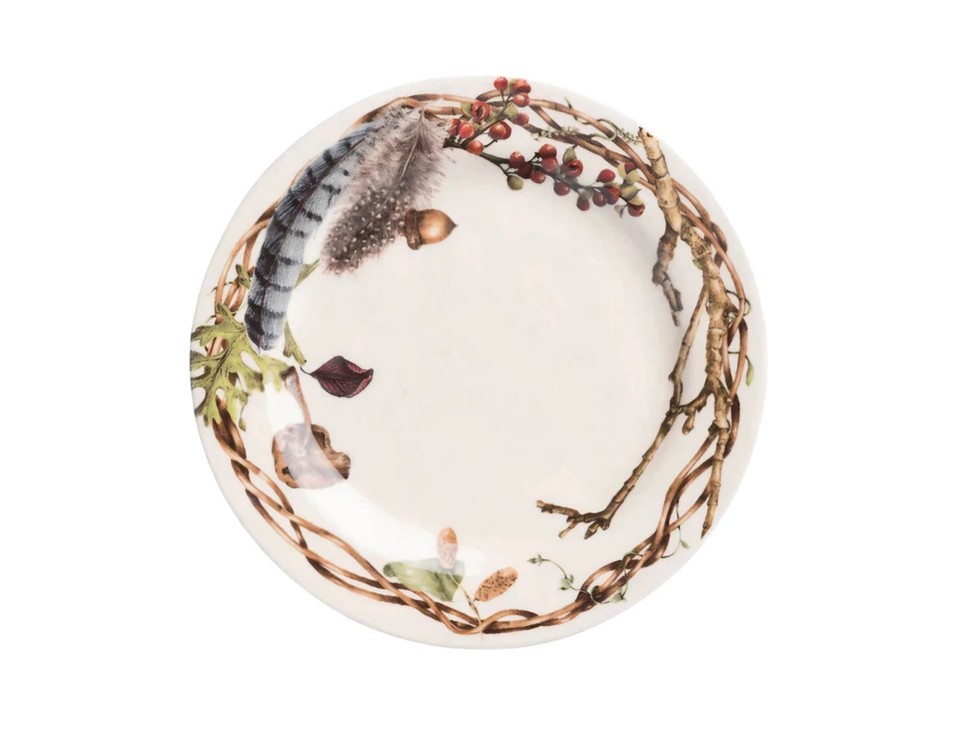 Juliska Ceramics Forest Walk 8.5" Party Plate 4-Piece Dinner and ...