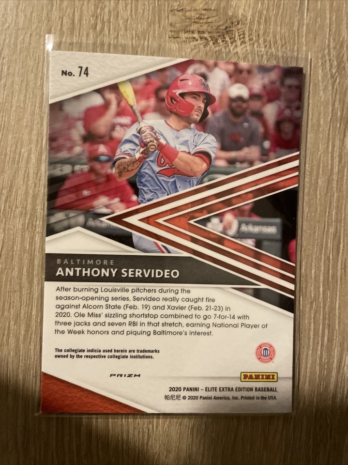 2020 Panini Elite Extra Edition #74 Chrome Silver Prizm Anthony ...
