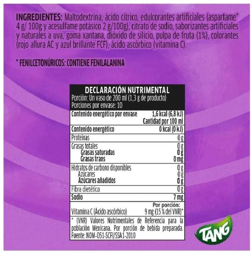 12-Pack TANG Grape/UVA Flavored Powdered drink mix 13g/.45oz | eBay
