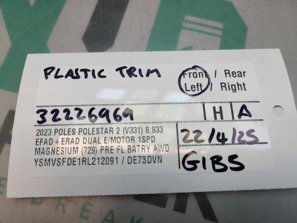 2024 Polestar 2 Front Left Wing Bracket 32226969 | eBay UK