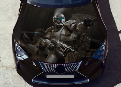 Storm Trooper Car Hood Wrap Vinyl Decal Full Color Graphics Star ...