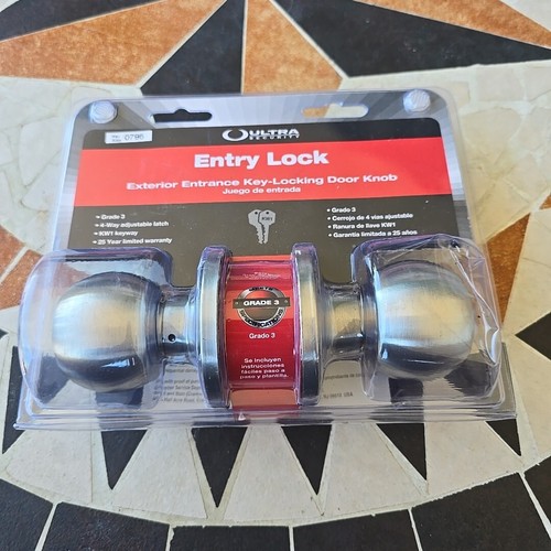 Ultra Security Entry lock set Grade 3, 4-way Adjustable Latch KW1 ...