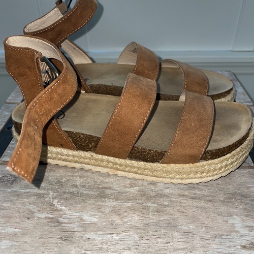 ART CLASS Girls Sandal Ankle Strap Brown Faux Suede Size 5 | eBay