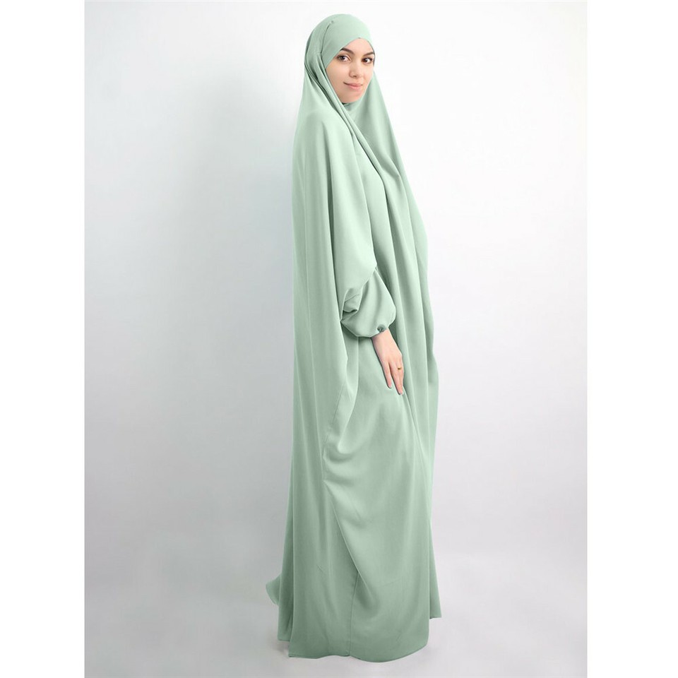One Size Overhead Burqa Kaftan Robe Muslim Women Long Dress Islamic ...